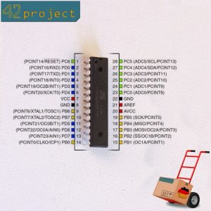 ATmega328P ATmel DIP AVR Arduino Uno Standalone mit Bootloader für Breadboard | 42project.net
