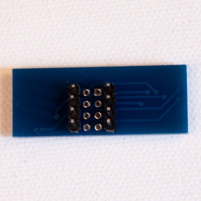 SOIC8 SOP8 (150 bis 200 mil) zu DIL8 DIP8 Breadboard kompat. SMD Breakout Board | 42project.net
