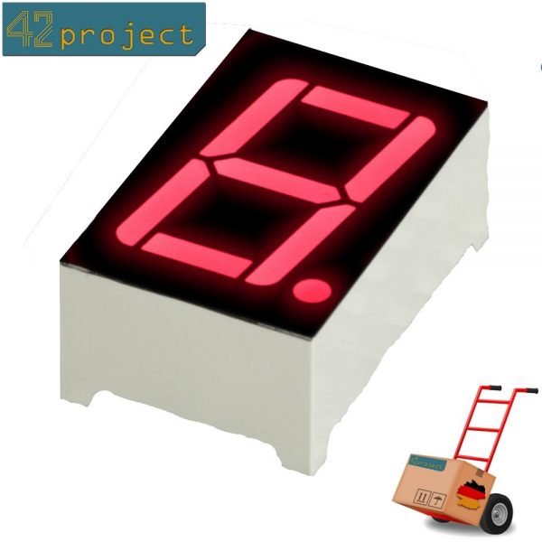 7-Segment Display Anzeige rot 0.56″ mit Sieben LEDs + Punkt gem ... 7-Segment Display Anzeige rot 0.56″ mit Sieben LEDs + Punkt gem ...