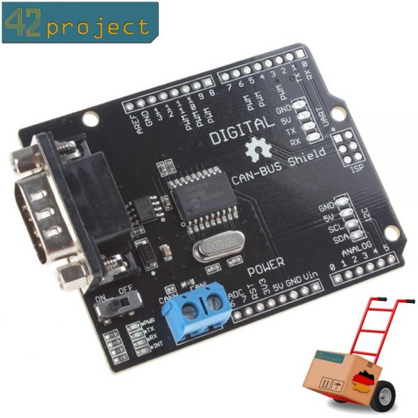 CAN-Bus Shield für Arduino OBD2 OBDII MCP2515 MCP2551 mit Sub-D 9 Modul ...