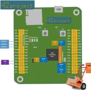 Entwicklungsboard Py-Board STM32 Micro Python STM32F405RG USB für MicroPython | 42project.net