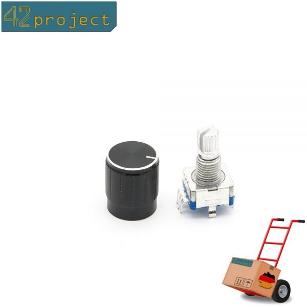 Drehregler Drehgeber Rotary Encoder mit Aluminium Aufsatz 20 Schritte ...