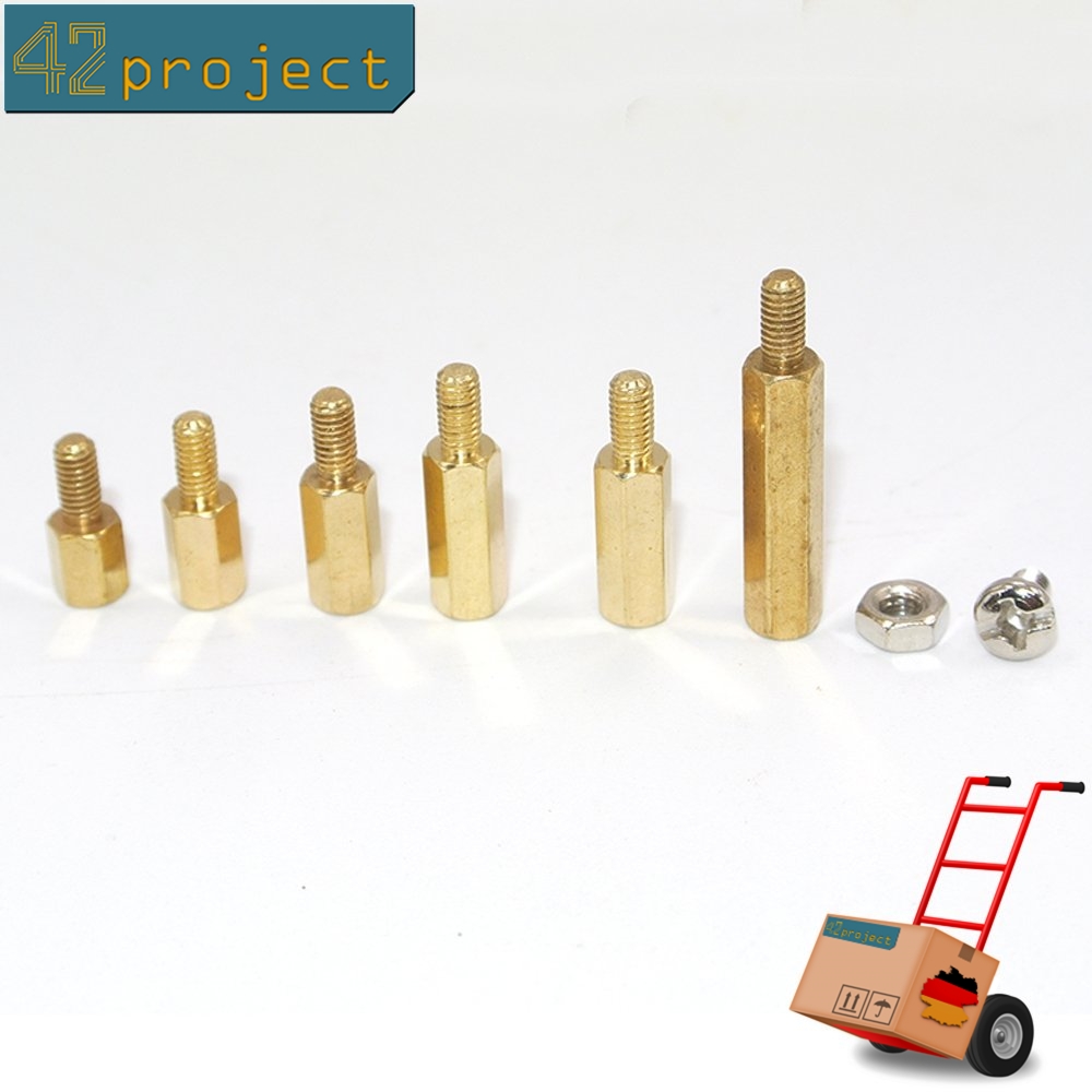 PCB Abstandsbolzen M3 aus Messing Set 180 Teile Leiterplatten Standoff ...