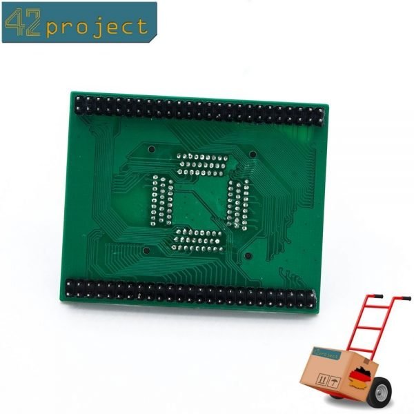 IC-Sockel Programmier-Adapter SMD TQFP100 QFP100 LQFP100 0,5mm auf DIP100 2,54mm | 42project.net