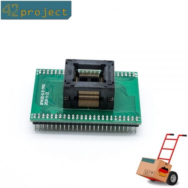 IC-Sockel Programmier-Adapter SMD TQFP100 QFP100 LQFP100 0,5mm auf ...