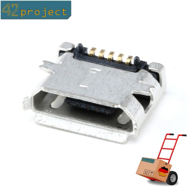 USB Buchse Typ Micro (5-polig) 90° abgewinkelt USB 2.0 Einbaubuchse SMD ...